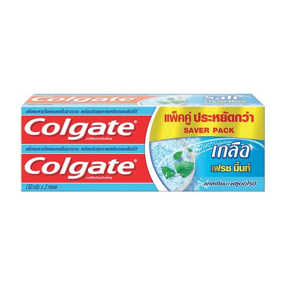 Colgate Salt Fresh Mint Toothpaste 150g.×Pack2 ยาสีฟันคอลเกต เกลือ เฟรช ...