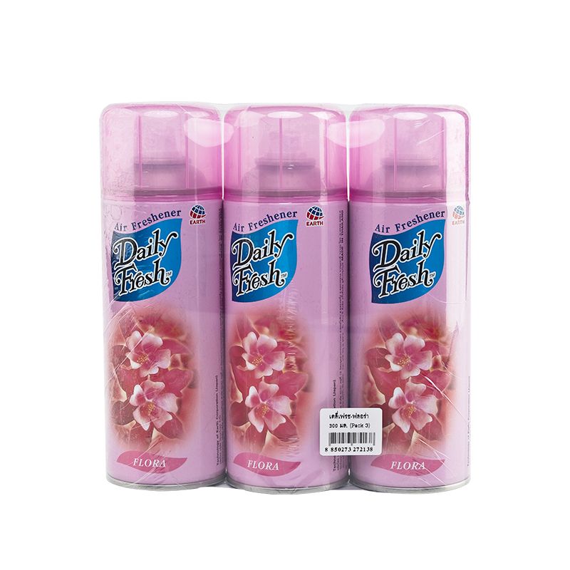 Daily Fresh Air Freshener Spray Floral 300ml.×Pack3 เดลี่เฟรช สเปรย์ ...
