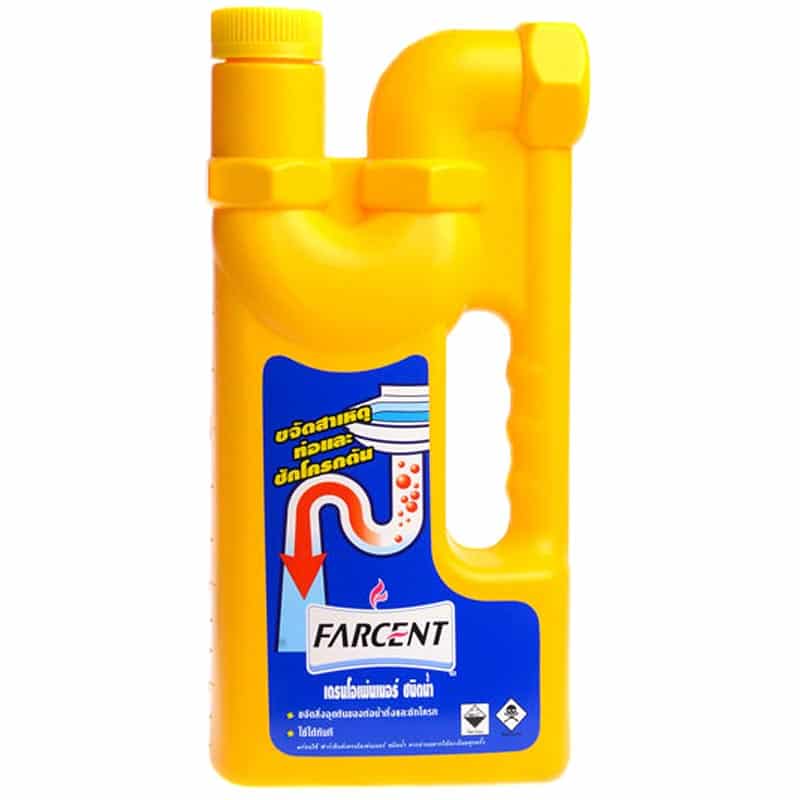 Farcent Pipe Detergent 1000ml. ฟาร์เซ็นท์ ผลิตภัณฑ์ขจัดท่อตัน 1000มล. ...