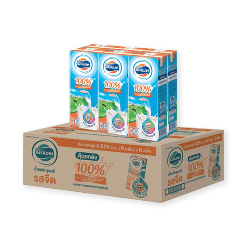 Foremost UHT Milk Plain Flavour(J) 225ml.×36 โฟร์โมสต์ นมยูเอชทีรสจืด ...