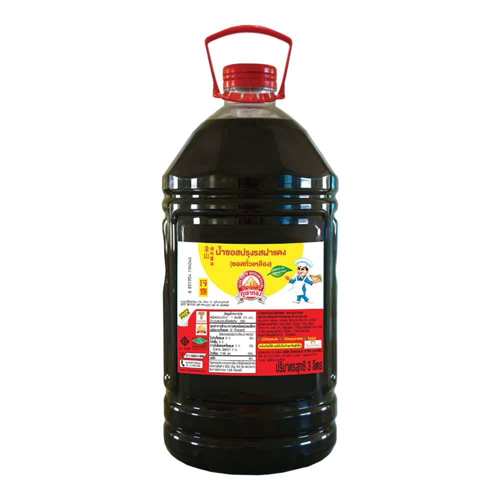 Golden Mountain Brand Seasoning Soy Sauce(Red Cap) 3L. ตราภูเขาทอง ซอส ...