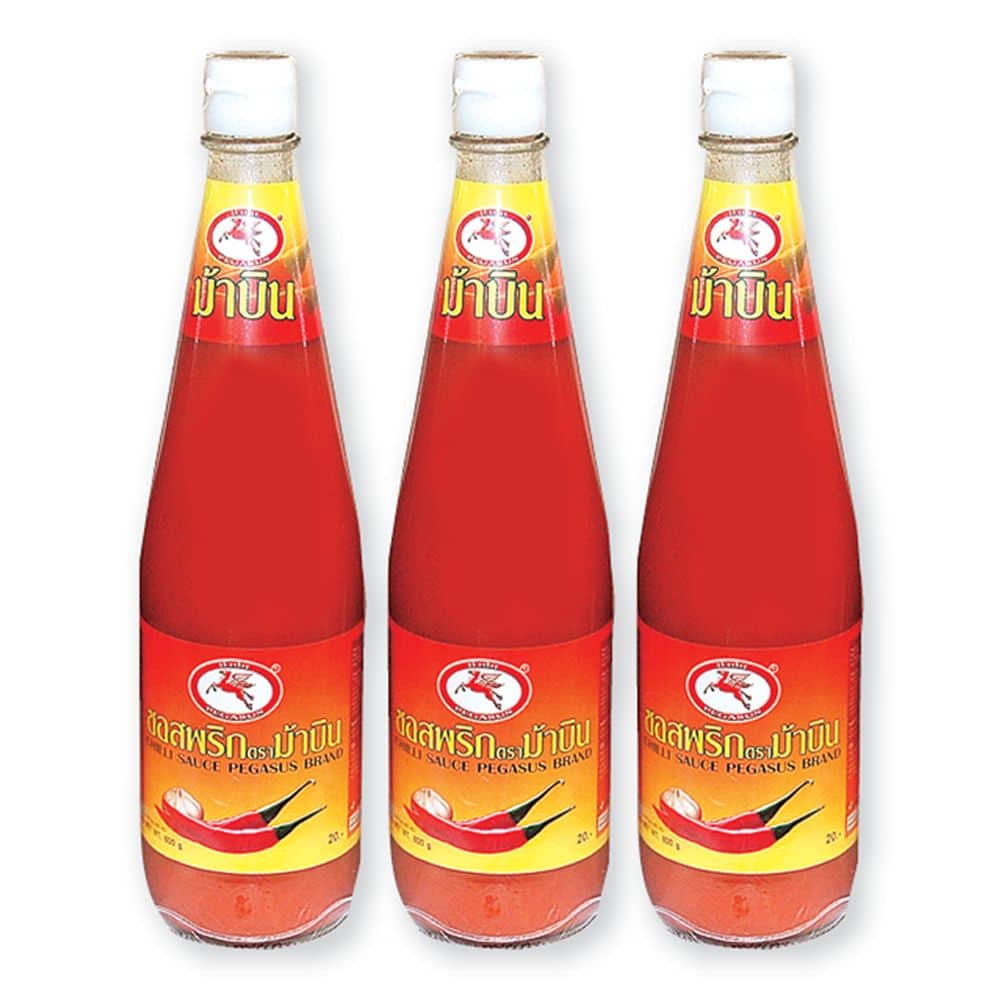 Mabin Brand Chilli Sauce 640g.×Pack3 ตราม้าบิน ซอสพริก 640กรัม×แพ็ค3 ...