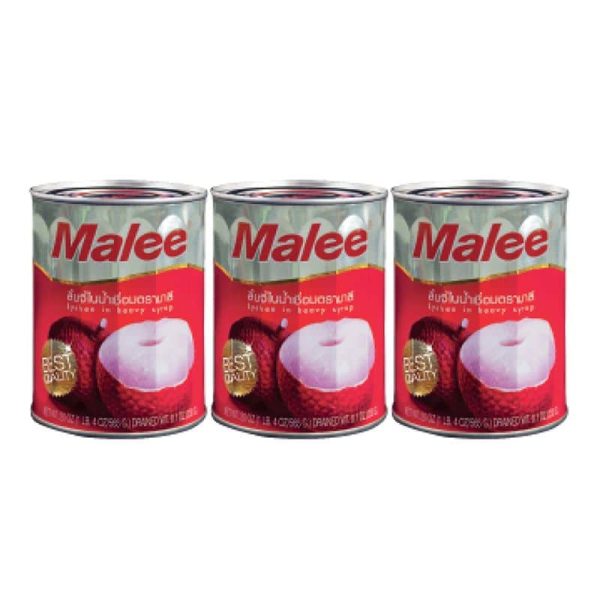 Malee Lychee in Syrup(J) 565g.×3 มาลี ลิ้นจี่ในน้ำเชื่อม 565กรัม×3 ...
