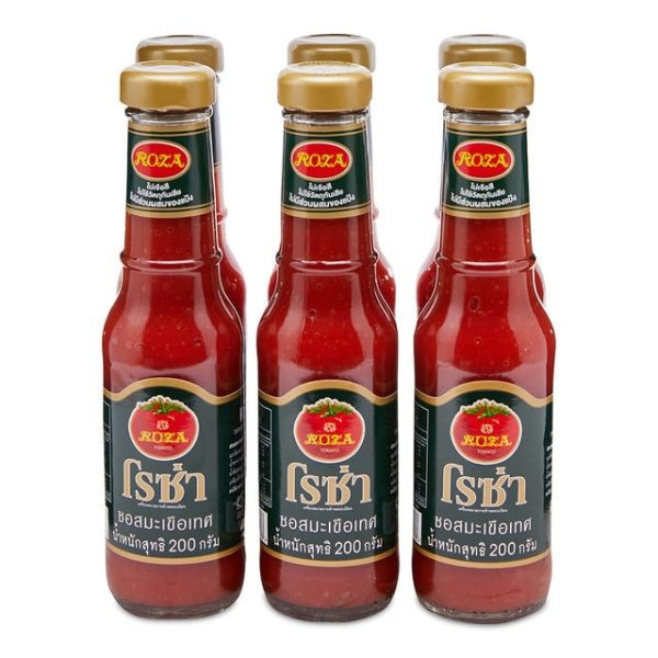 Roza Tomato Sauce 200g.×Pack6 โรซ่า ซอสมะเขือเทศ 200กรัม×แพ็ค6 ...