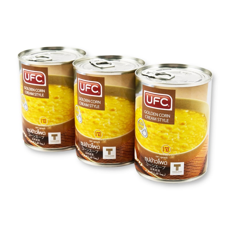 UFC Golden Corn Cream Style 565g.×3 ยูเอฟซี ซุปข้าวโพด 565กรัมx3กระป๋อง ...