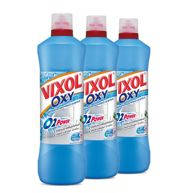 Vixol Oxy Bathroom Cleaner Aquar Fresh 700ml.×Pack3 วิกซอล ออกซี่ น้ำยา ...